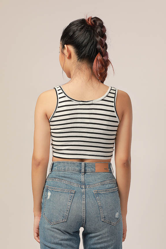 Lady Striped Ribbed Top | TEN11