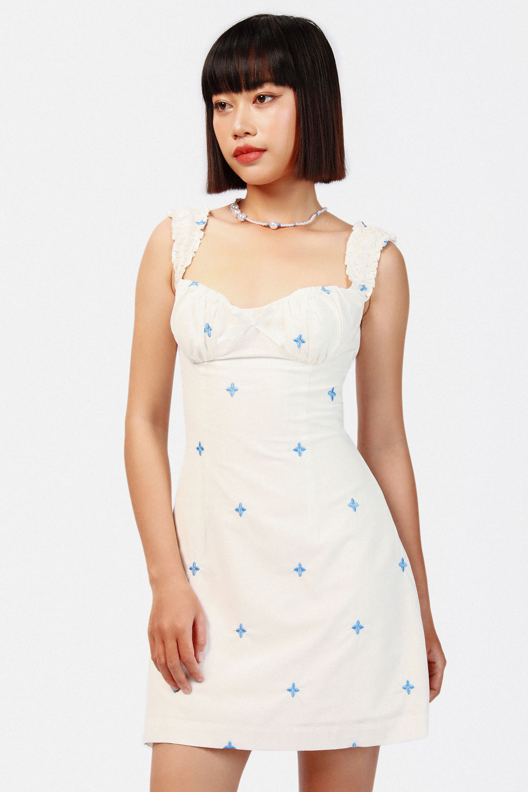 Embroidery Midi Dress | ZANDO